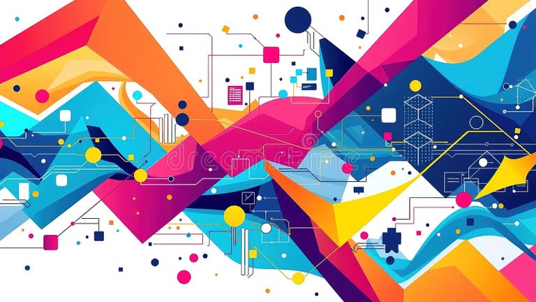 Modern Business Workflow Diagrams Artistic Representations of ...