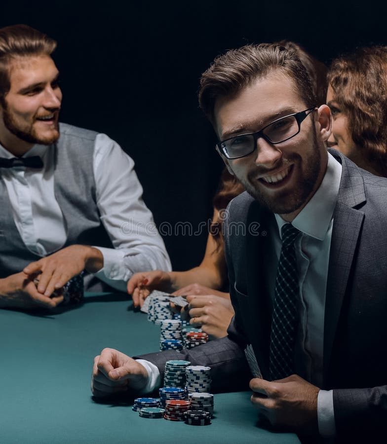 Modern Businessman Playing Poker Stock Image - Image of occupation ...