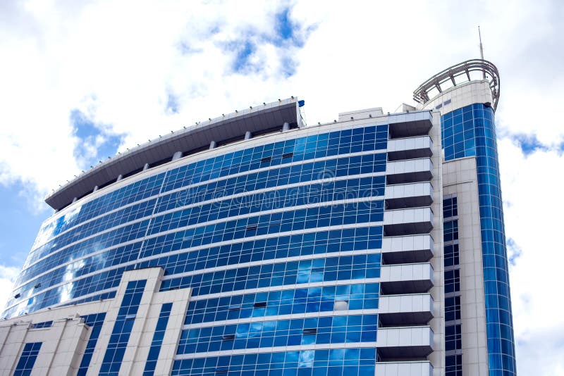 Modern Building Architecture with Blue Sky and Clouds Stock Image ...