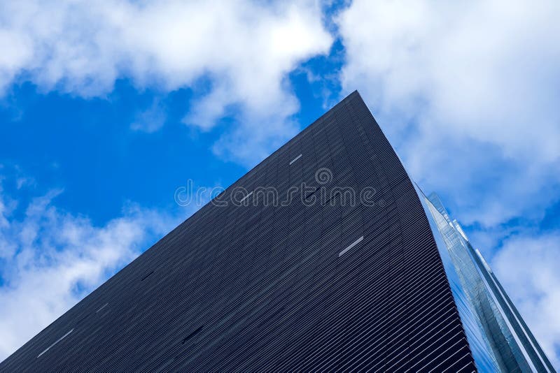 Modern Building Architecture with Blue Sky and Clouds Stock Image ...