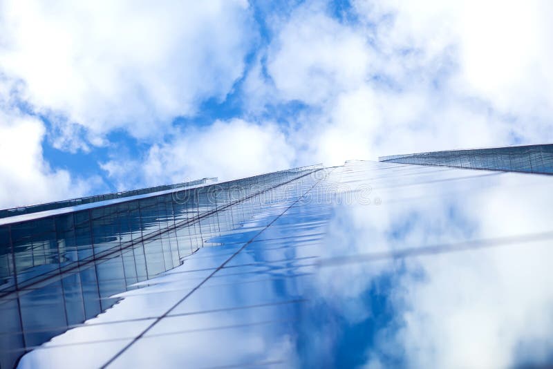 Modern Building Architecture with Blue Sky and Clouds Stock Photo ...