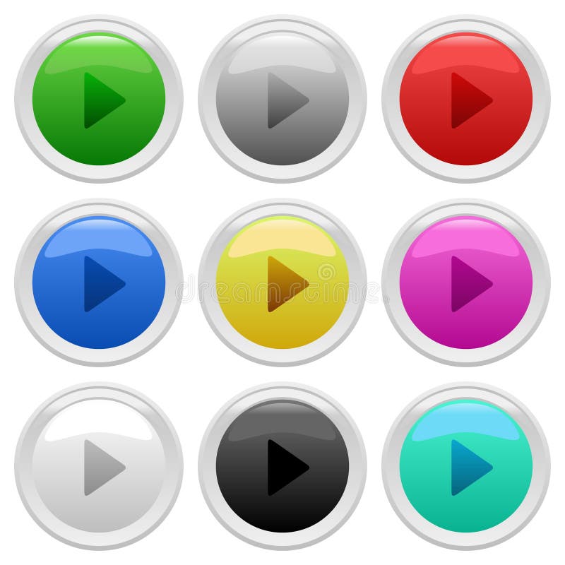 Modern button stock vector. Illustration of green, emblem - 22063669