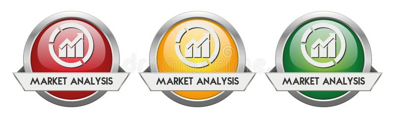 Modern Button Vector Market Analysis Stock Vector - Illustration of ...
