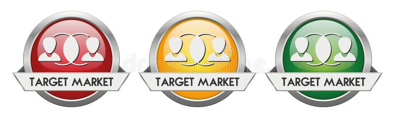 Modern Button Vector Target Market Stock Vector - Illustration of ...
