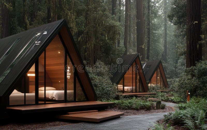 These Modern Cabins Feature Sharp, Triangular Designs, Beautifully ...