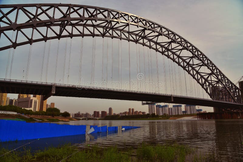 Modern cable bridge stock photo. Image of river, modern - 216420272