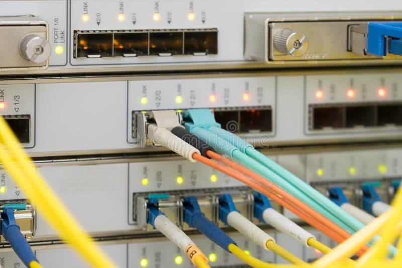 Modern Cable Internet Connection. There are High Speed Central Router ...