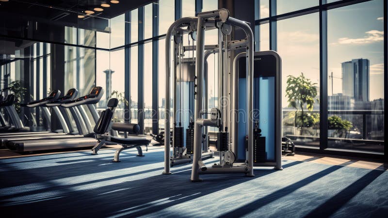 Modern cable machine stock illustration. Illustration of windows ...