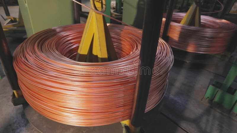 Copper Cable Production Process in a Modern Factory. Modern Cable ...