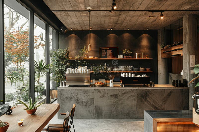 Modern Cafe or Coffee Shop. Luxury Interior Design Stock Photo - Image ...