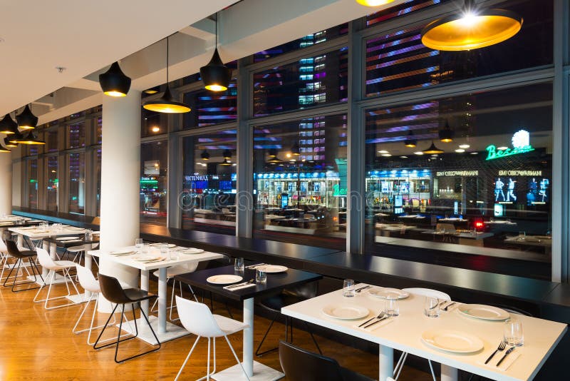 Modern cafe interior editorial image. Image of window - 59648235