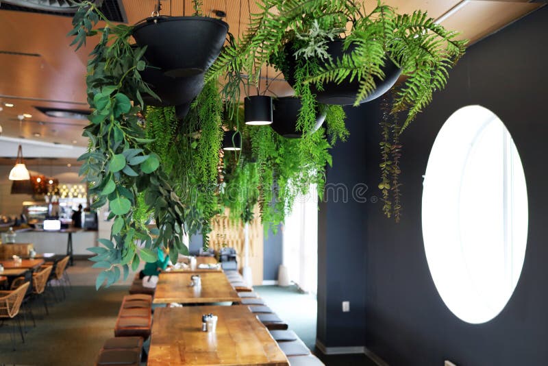 Modern Cafe Interior in Rustic Style Stock Photo - Image of wedding ...