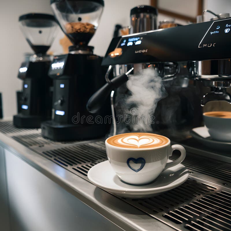 Modern Cafe with Precise Focus on Aesthetics, Serving Beautifully Crafted Coffee with Heart ...