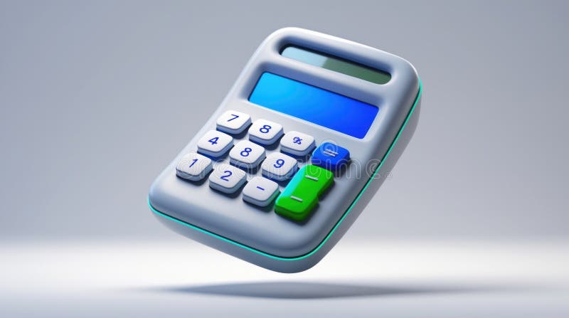 Modern Calculator Design, Digital Device, Math Tool Stock Illustration ...