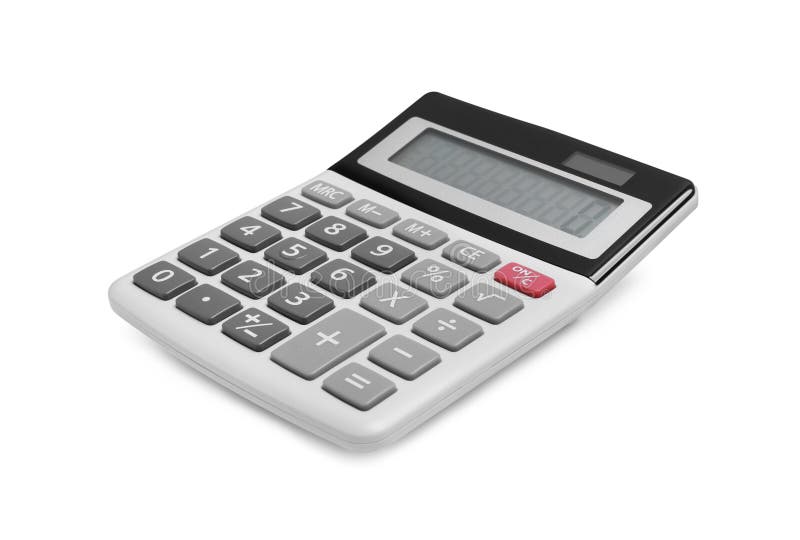 Modern Calculator Isolated on White. Office Stationery Stock Photo ...