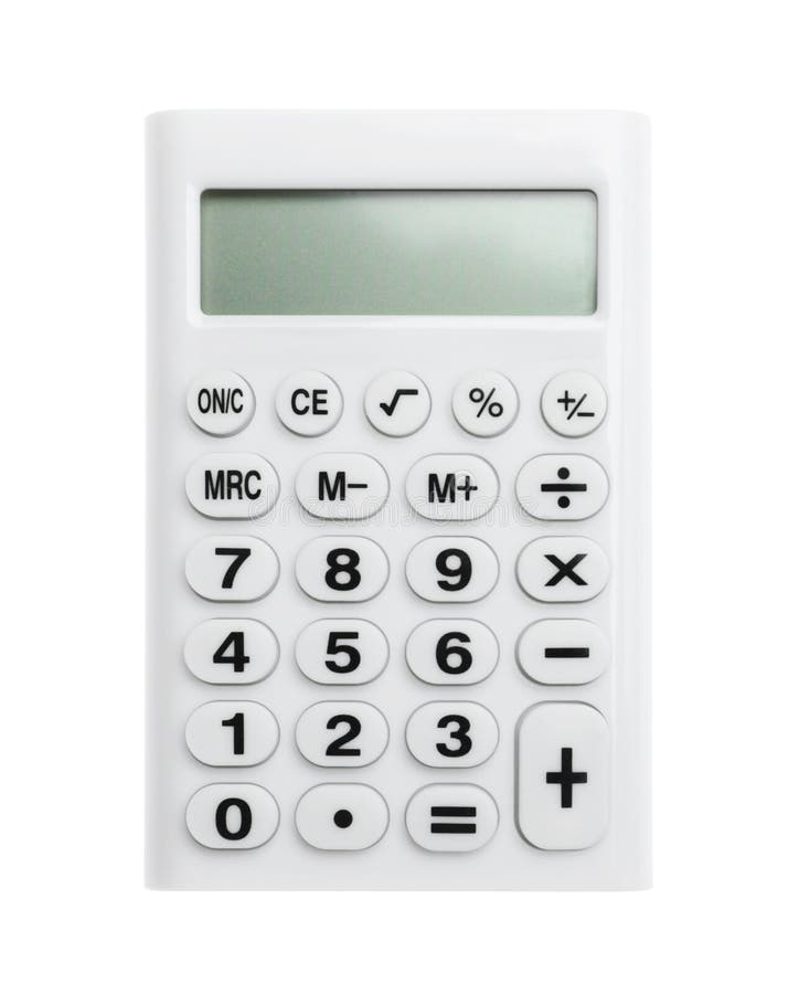 Modern Calculator Isolated on White. School Stationery Stock Image ...