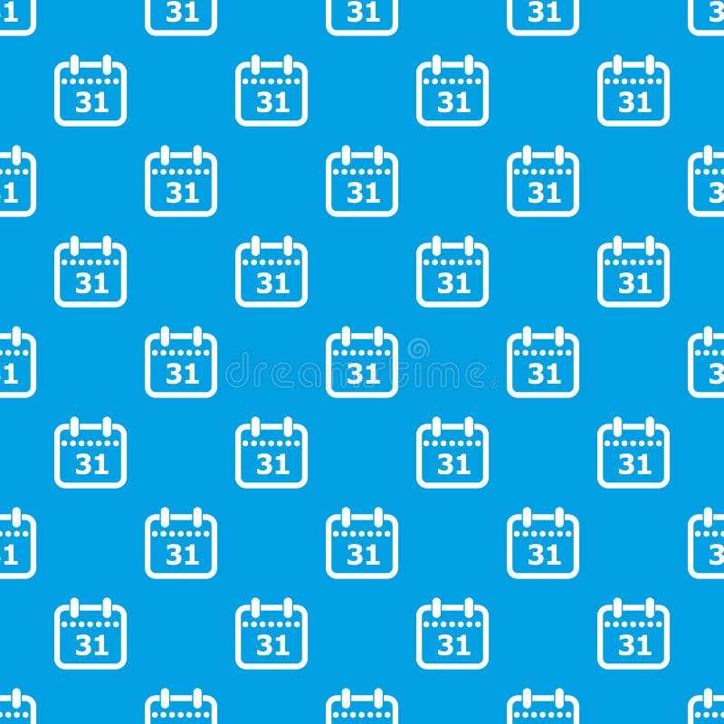 Modern Calendar Pattern Vector Seamless Blue Stock Vector ...
