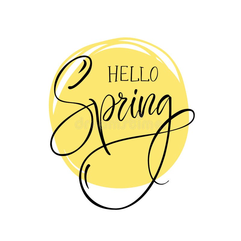 Modern calligraphy brush. stock vector. Illustration of blossom - 86477540