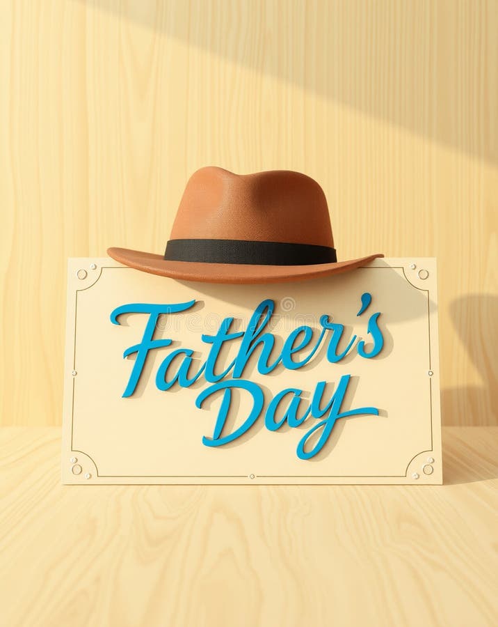 Modern Calligraphy Card and Classic Father Hat for Father S Day ...