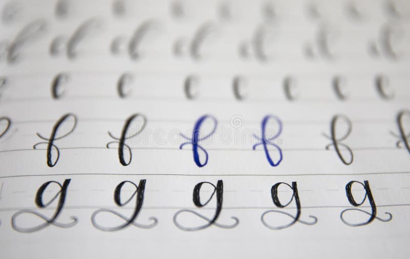 Modern calligraphy letters stock photo. Image of letters - 221280568