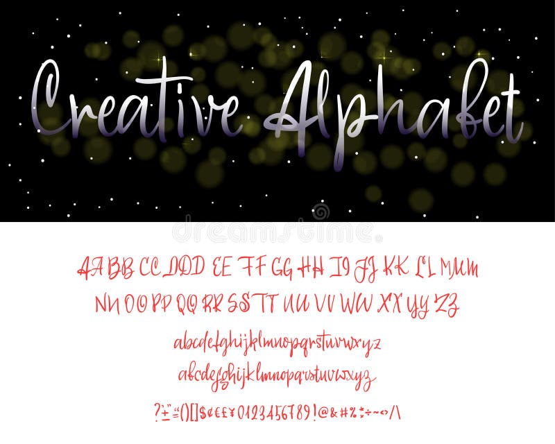 Modern Calligraphy Vintage Handwritten Vector Font for Lettering.Trendy ...