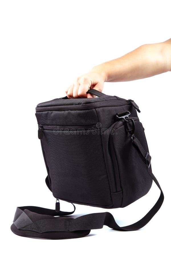 Modern Camera bag in hand. stock image. Image of hand - 54256593
