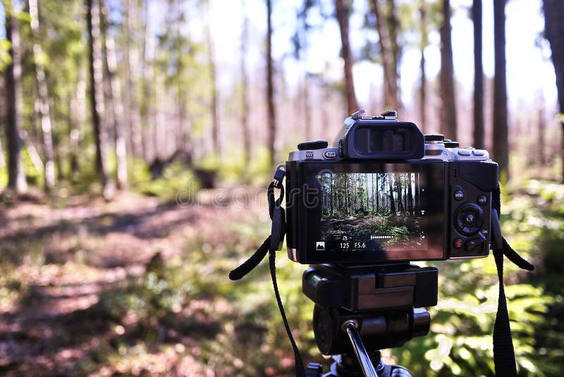 Modern Camera Close-up. Digital Camera for Taking Photos. Details and ...