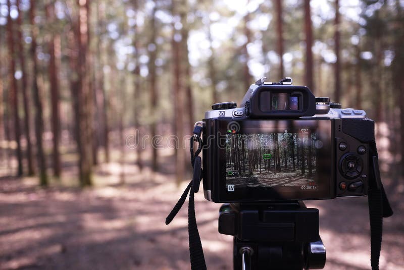 Modern Camera Close-up. Digital Camera for Taking Photos. Details and ...