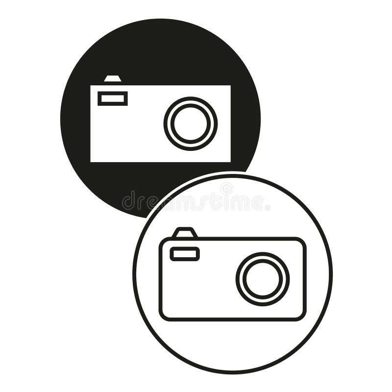 Modern Camera Icons. Vector Illustration Stock Vector - Illustration of ...