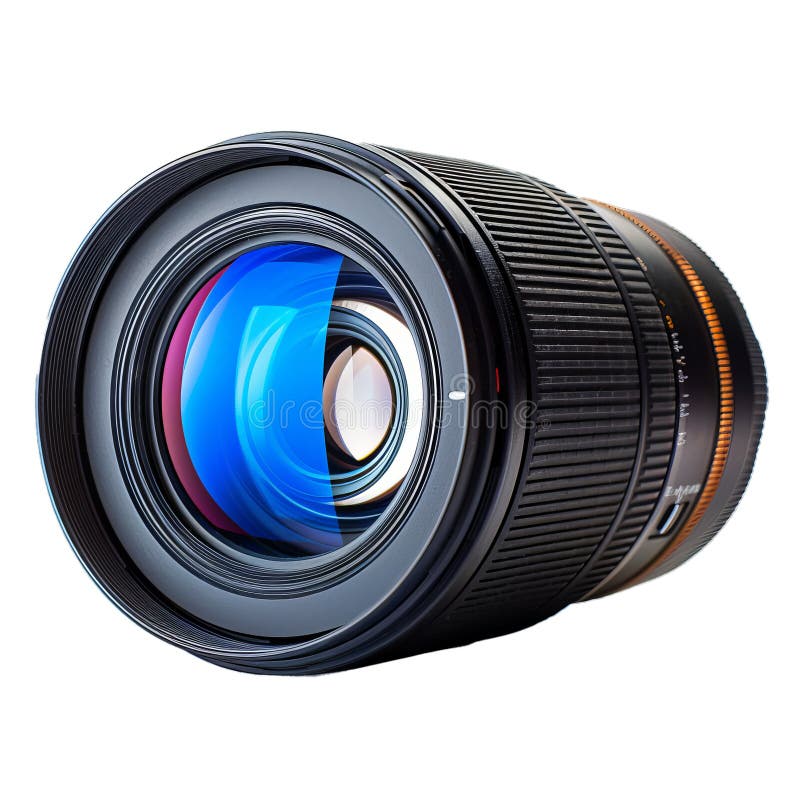 Modern Camera Lens Showing Blue Coated Lens Elements Stock Photo ...