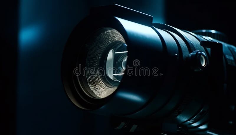 Modern Camera Lens Zooms in on Film Generated by AI Stock Photo - Image ...