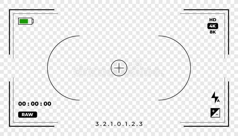 Modern Camera View Finder Display Frame Stock Vector - Illustration of ...