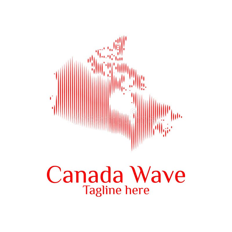 Modern Canada Map Wave Logo Template Designs Vector Illustration Simple ...