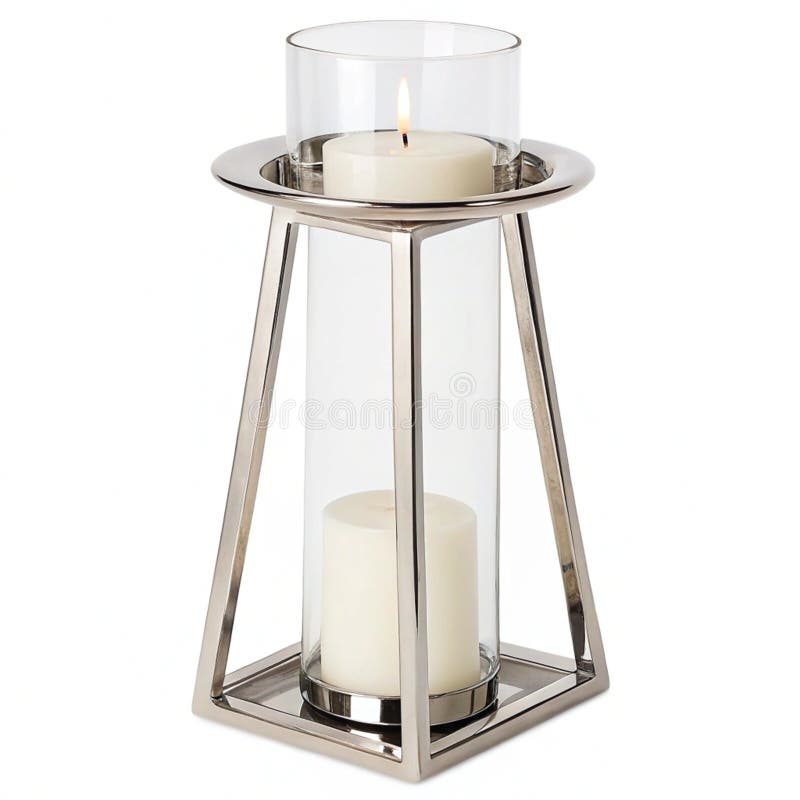 Modern Candle Holder on Transparent Background Stock Illustration ...