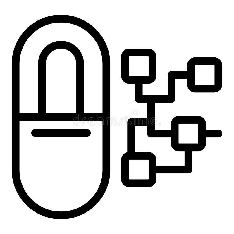 Modern Capsule and Circuit Icon Stock Vector - Illustration of ...