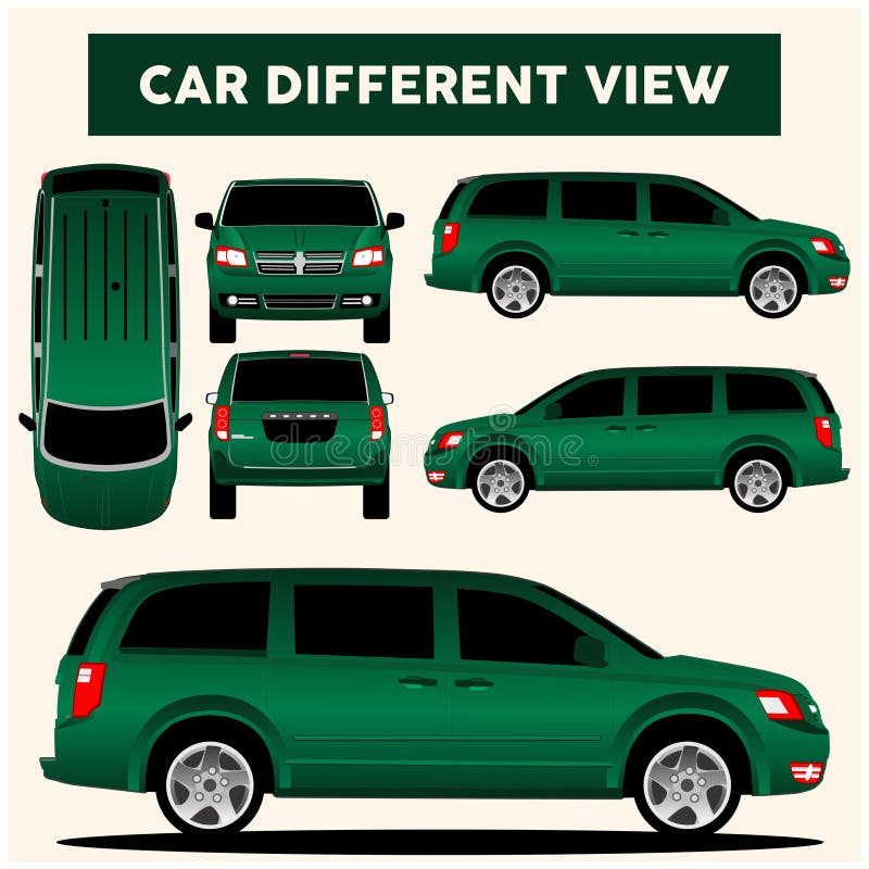 Modern Car All Side View Illustration Vector Stock Vector ...