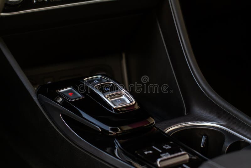 Modern Car Automatic Gearbox. Stock Image - Image of panel, lever ...