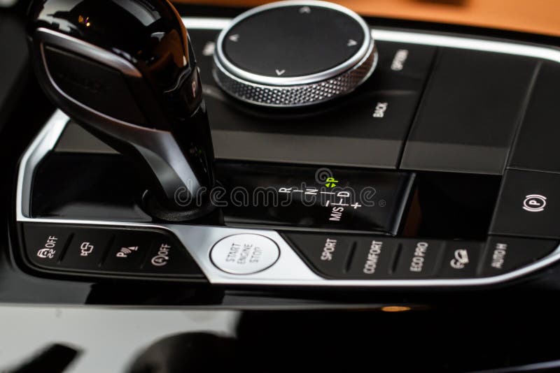 Modern Car Automatic Gearbox. Stock Image - Image of handle, auto ...