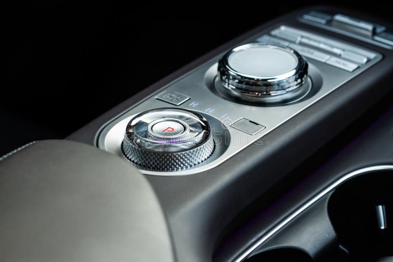 Modern Car Automatic Gearbox. Stock Photo - Image of button, detail ...