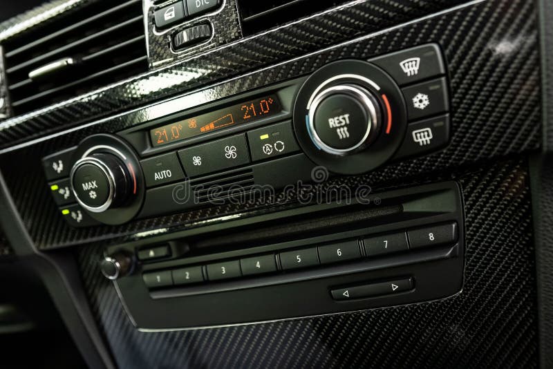 Modern car climate control stock image. Image of automotive - 266109957