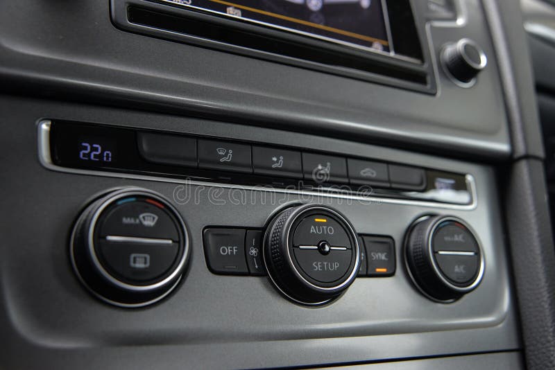 Modern Car Climate Control Panel Temperature Fan Speed and AC Settings ...