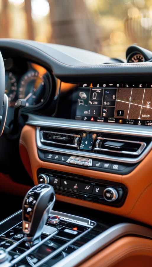 Modern Car Climate Control System with Digital Displays for Enhanced ...