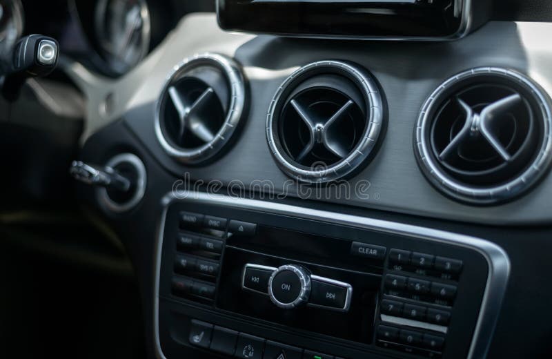 Modern car cockpit. stock photo. Image of indicator, display - 63143108