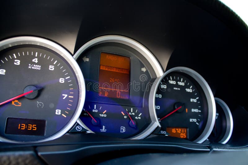 Modern Car Dashboard Closeup Shot Stock Photo - Image of control, belt ...