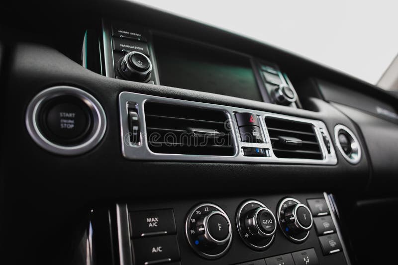 Modern Car Dashboard, Conditioner Buttons. Stock Image - Image of cool ...