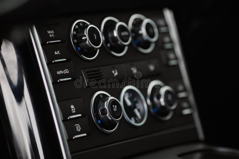 Modern Car Dashboard, Conditioner Buttons. Stock Image - Image of ...