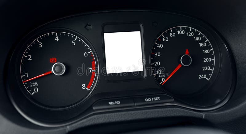 Modern Car Dashboard Display Stock Image - Image of dashboard ...