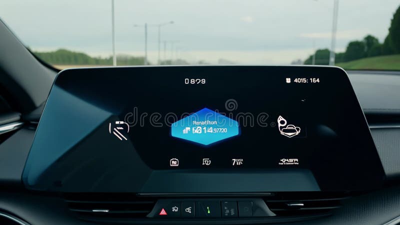 Modern Car Dashboard Displaying Navigation and Entertainment Options ...