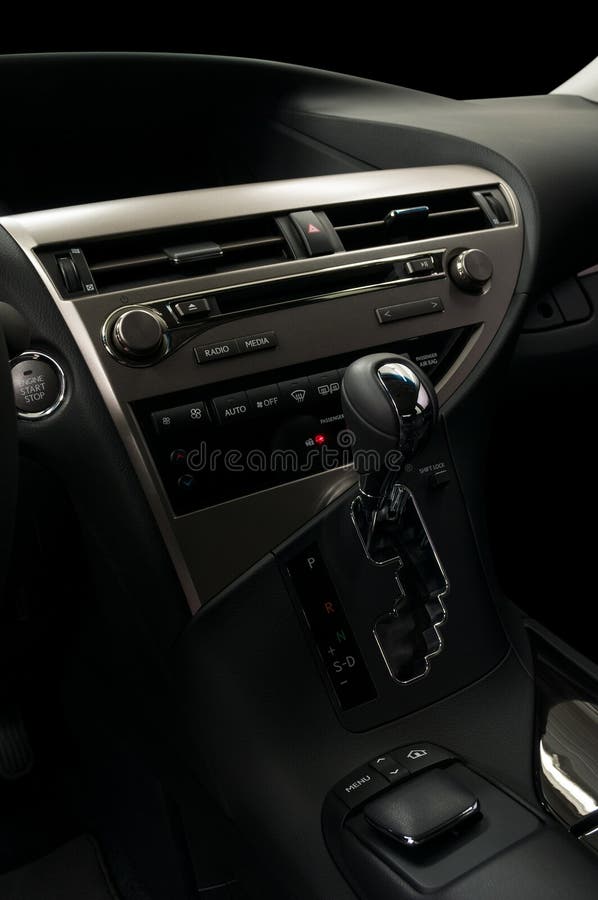 Modern Car Dashboard With Screen Multimedia. Stock Photo - Image of ...