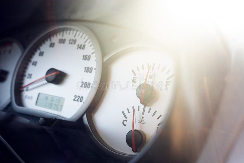 Modern Car Dashboard Right Side View Stock Image - Image of meter, mile ...